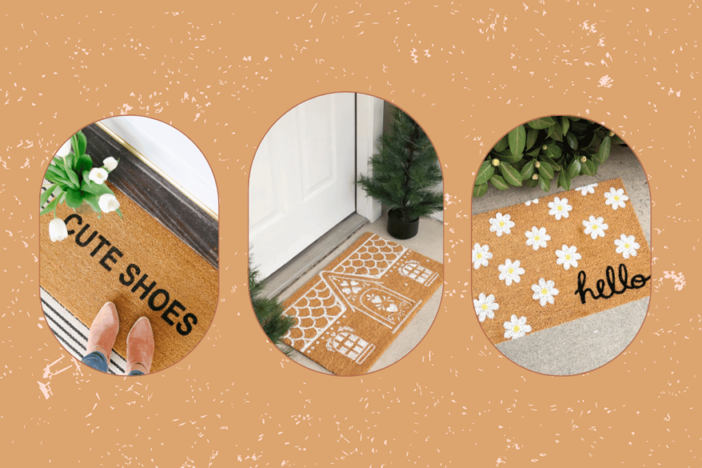 9 DIY Doormat Makeovers To Upgrade Your Entryway - Happy & Spice