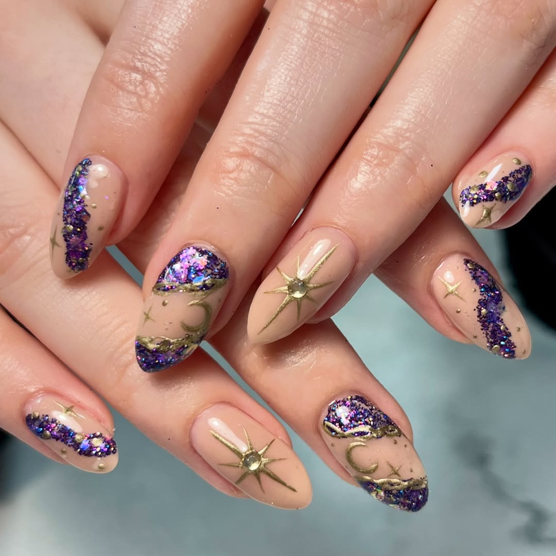 12 Celestial Nail Ideas That’ll Help You Reach The Stars - Happy & Spice